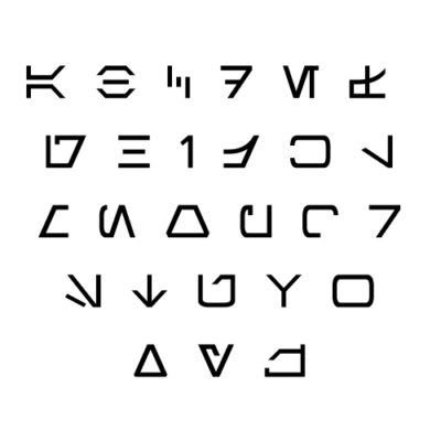 Aurebesh Mini Font Set